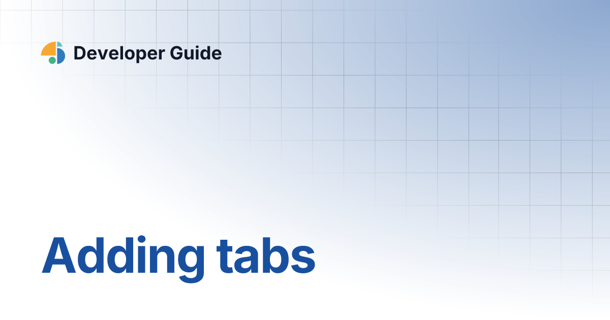 Adding tabs | Developer Guide