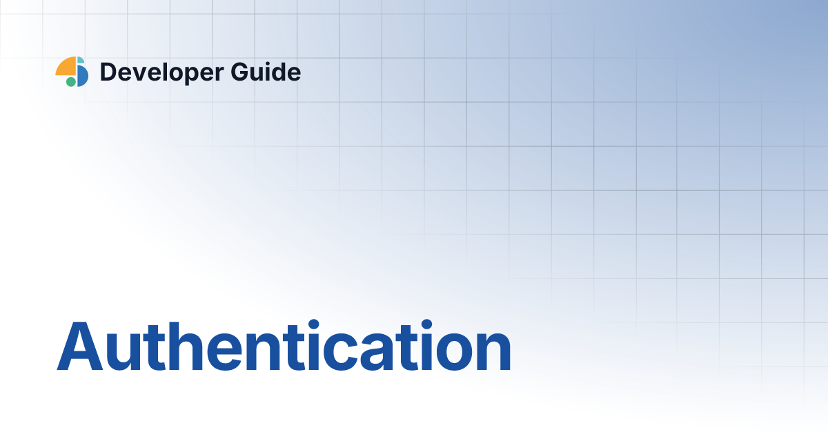 Authentication | Developer Guide